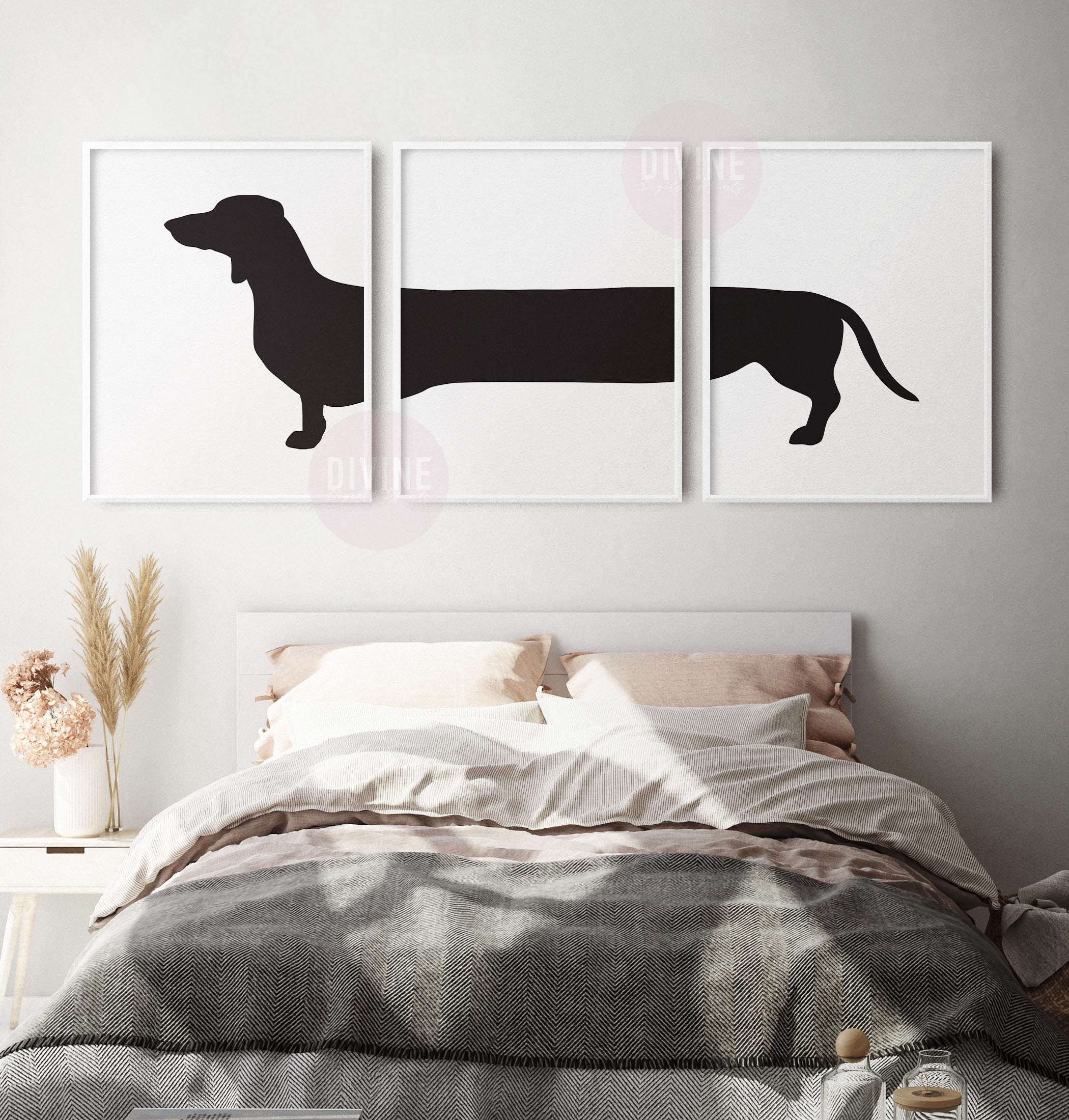Dachshund Dog Animal Wall Art Decor Weiner Sausage Dog Gifts | Etsy