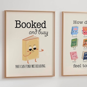 Retro Classroom Reading Nook Posters, Read More Books Prints, Cute ...