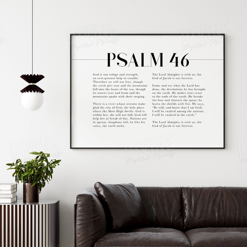 Psalm 46 NIV Thelordalmighty God is Within Hershe Will - Etsy
