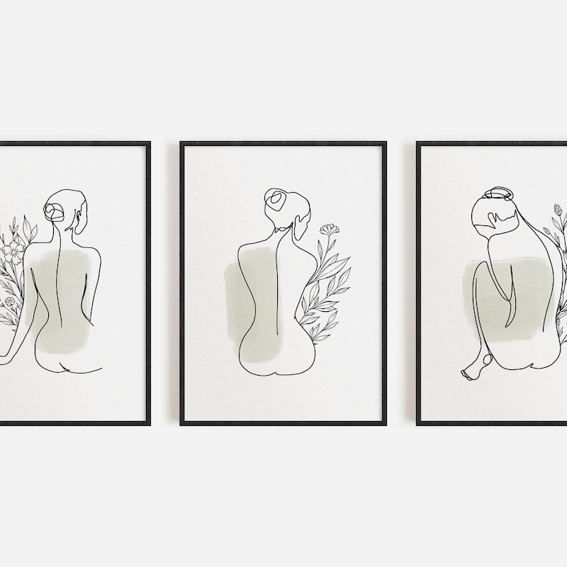 Female Body Line Art - Etsy