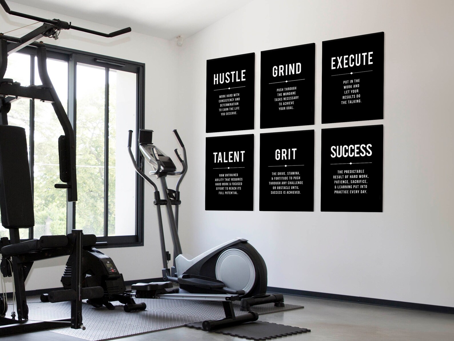 Gym Wall Decor, Motivational Wall Art for Gym, Hustle Quotes, Prints ...