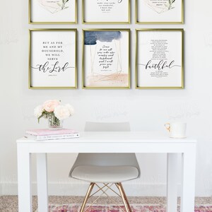 Christian Wall Art, Bible Verse Prints, Scripture Artwork Set, Church ...