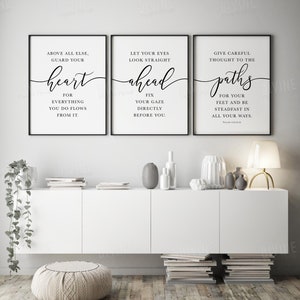 Guard Your Heart Bible Quote, Proverbs 4 23 NIV Wall Art, Scripture ...