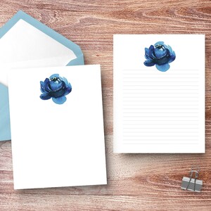 Blue Writing Paper, Stationary Set, Letter Writing Set, Digital ...