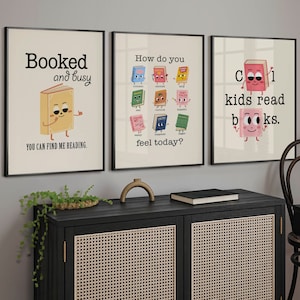 Retro Classroom Reading Nook Posters, Read More Books Prints, Cute ...