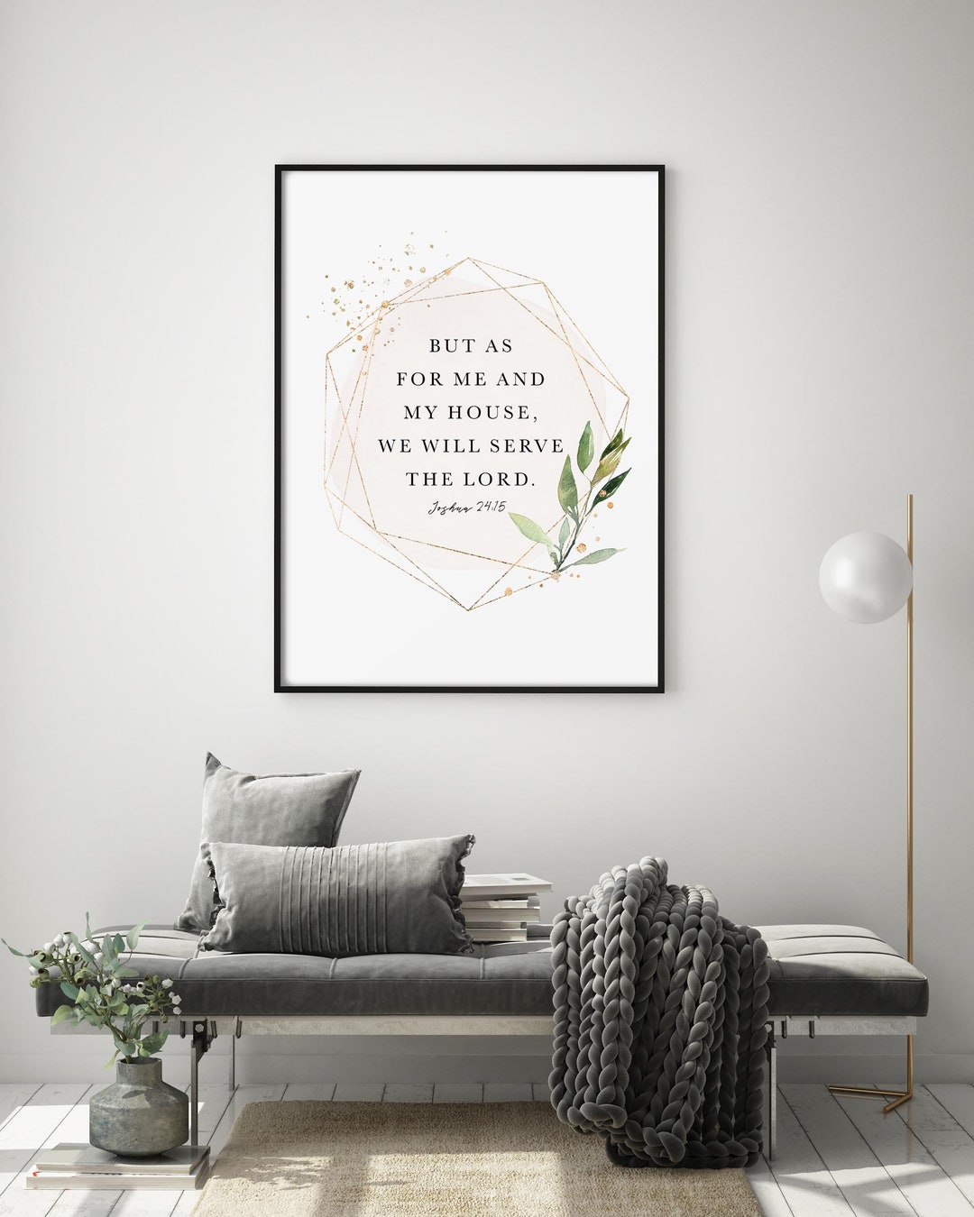 Joshua 24:15 Bible Verse Wall Art, Scripture Wall Art for Your ...
