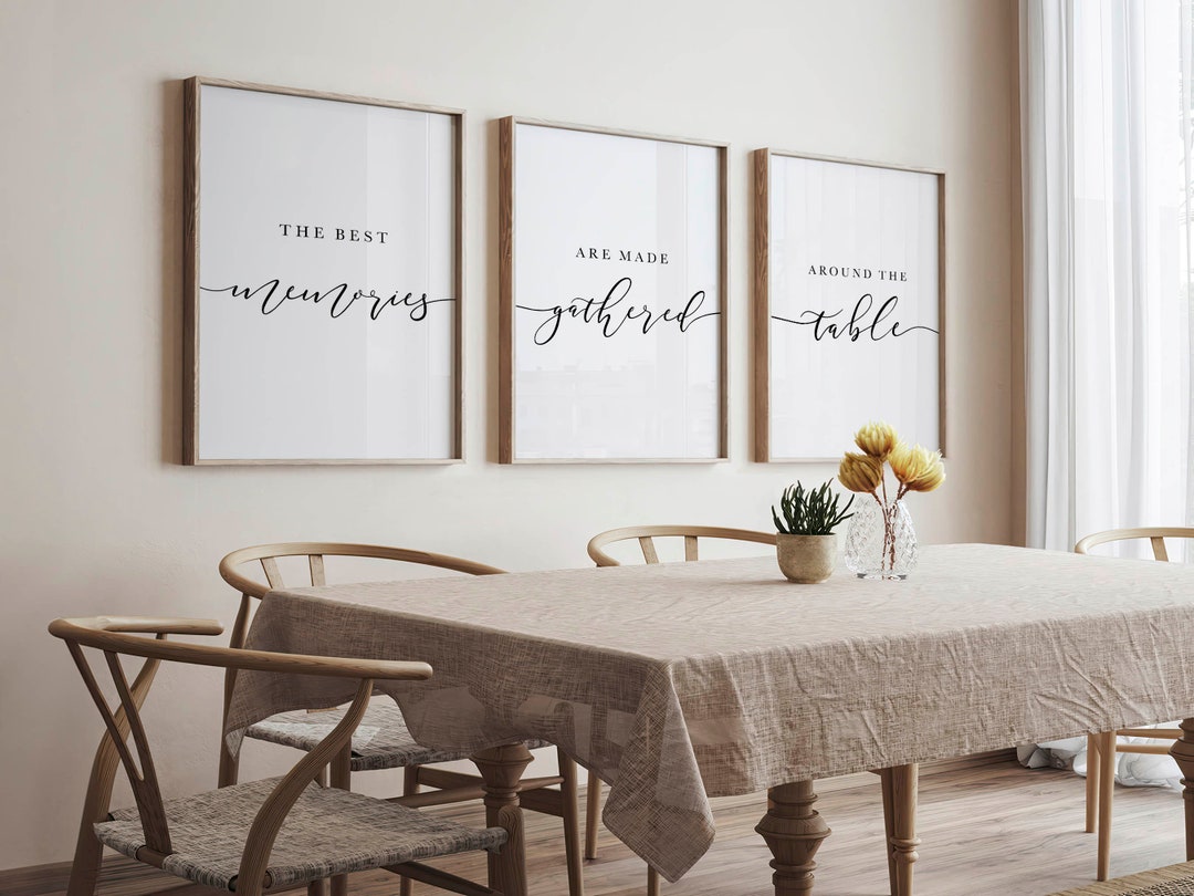 Gather Kitchen Sign Large Dining Room Wall Art Farmhouse Kitchen New ...