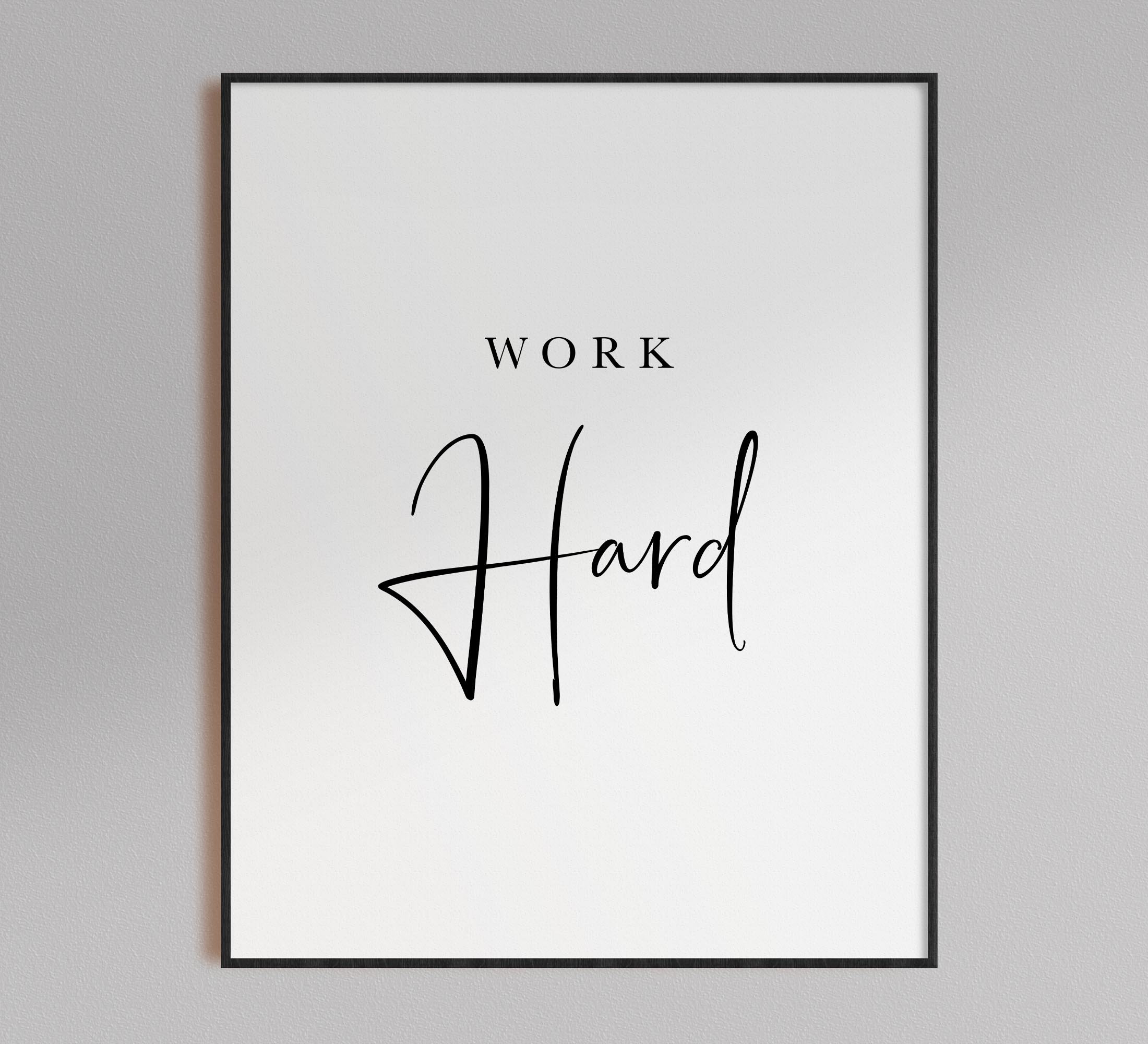 Office Decor Stay Positive Inspirational Work Hard Printable | Etsy