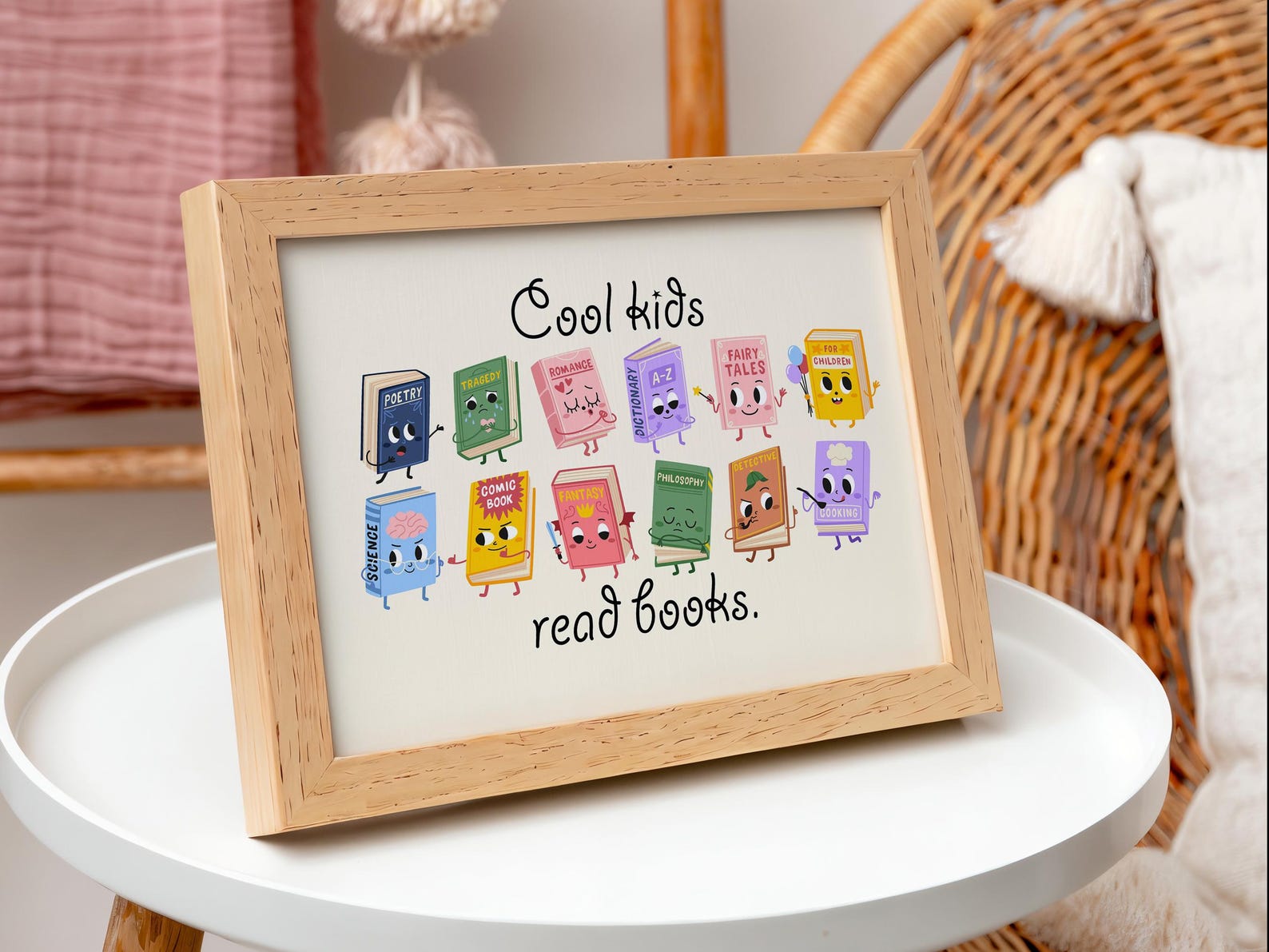 Classroom Reading Educational Poster, Library cool Kids Read Books ...