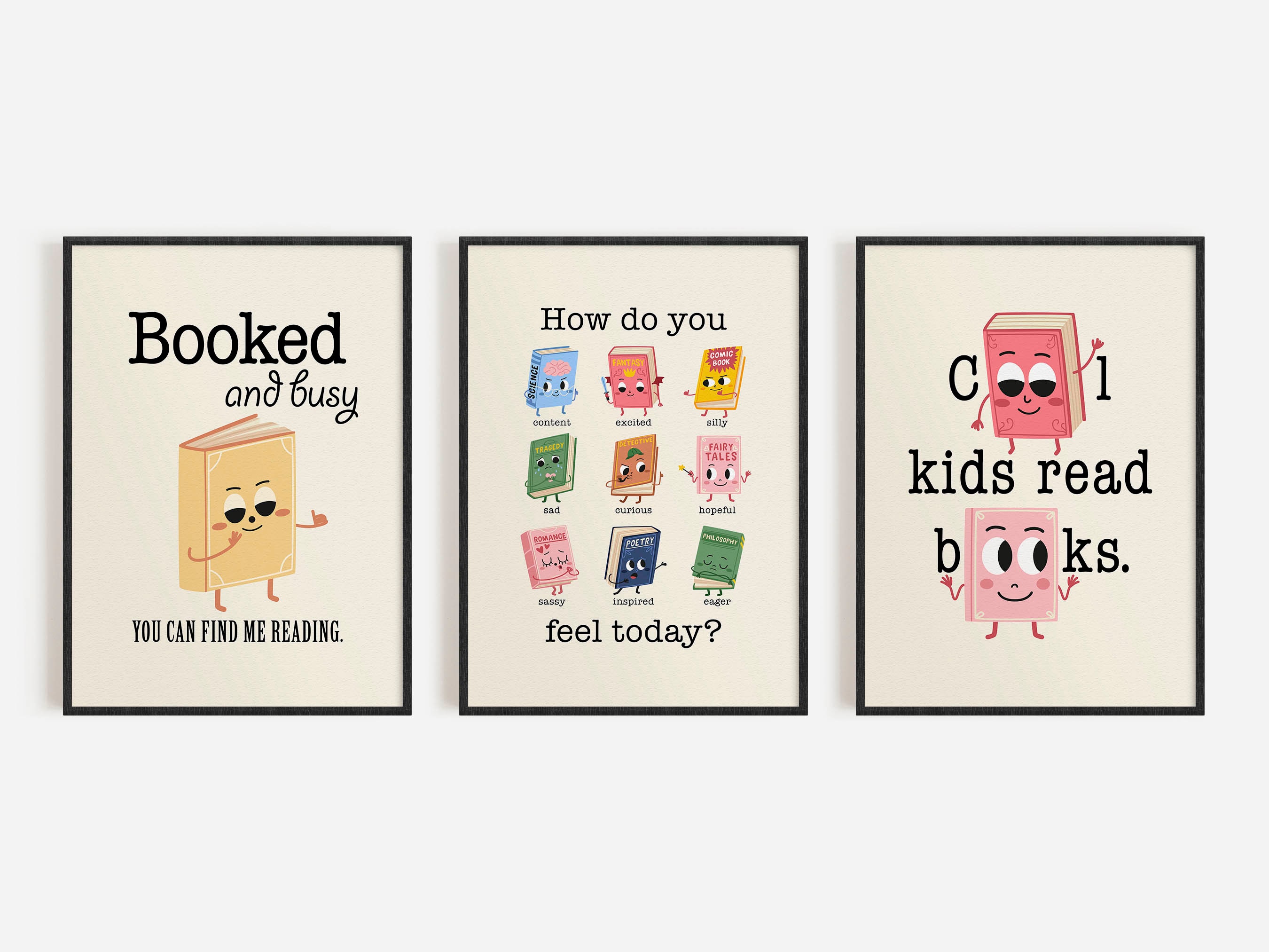 Retro Classroom Reading Nook Posters, Read More Books Prints, Cute ...