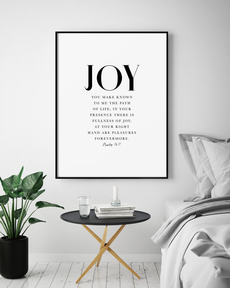 Psalm 16 ESV Bible Verse Wall Art Scripture Wall Art for Your - Etsy