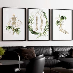 Chiropractic Wall Art, Chiro Clinic Decor, Spine Human Anatomy Art ...