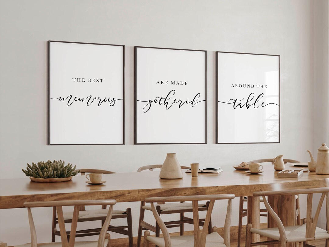 Simple Modern Kitchen Decor Dining Room Wall Art Gather Kitchen Sign ...