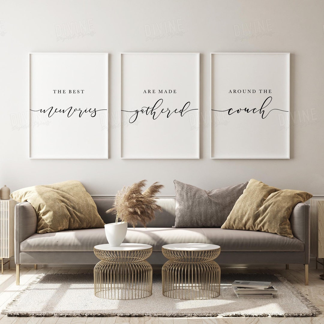 Gathered Quote Above the Couch Wall Art Living Room Print - Etsy