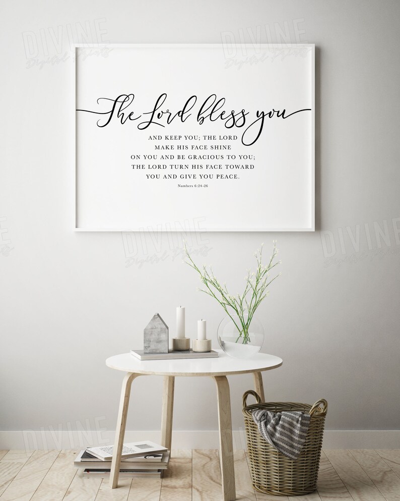 Horizontal Landscape Numbers 6 24 NIV Bible Verse Wall Art | Etsy