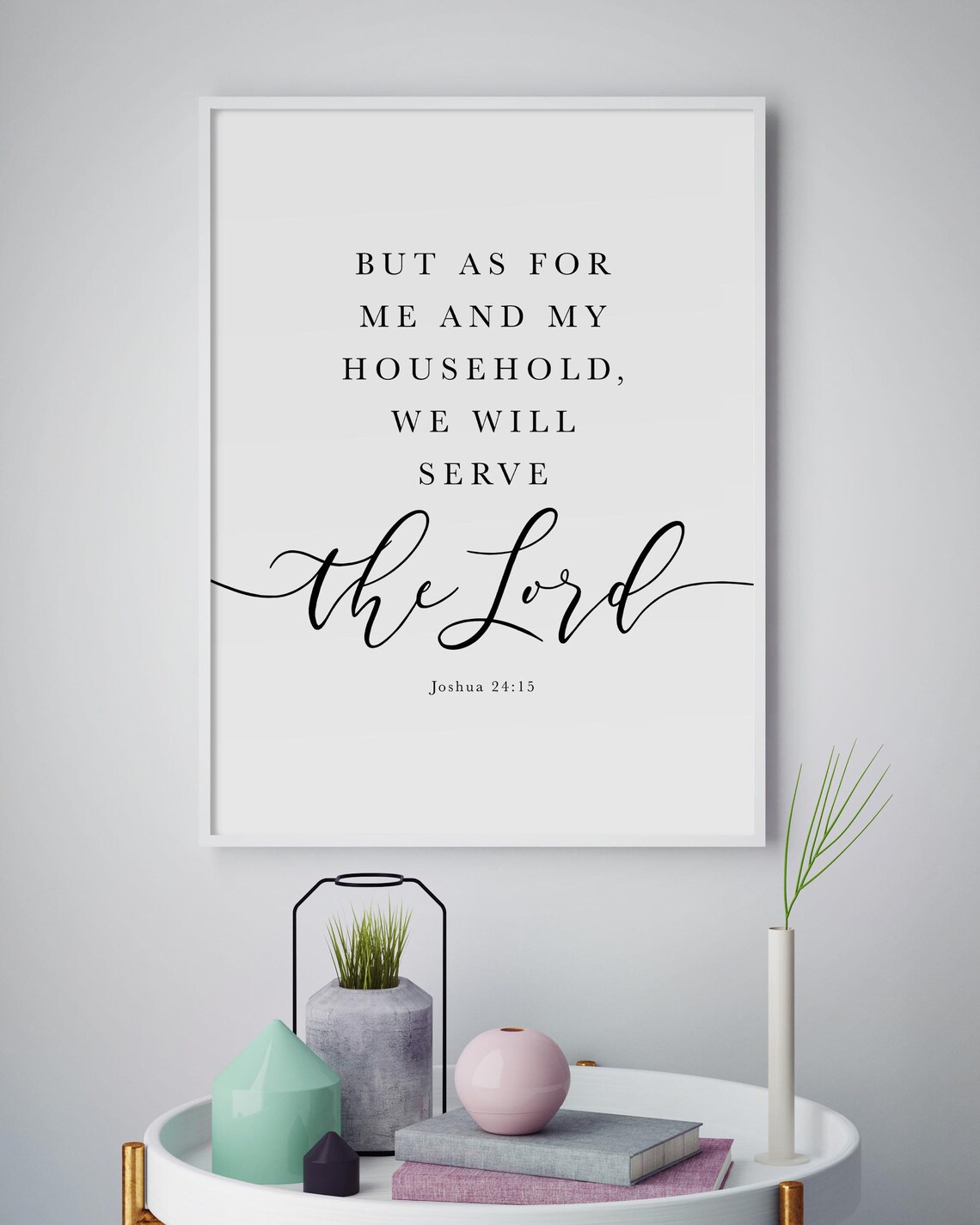 Bible Verse Wall Art Joshua 24:15 NIV but as for Me and My | Etsy