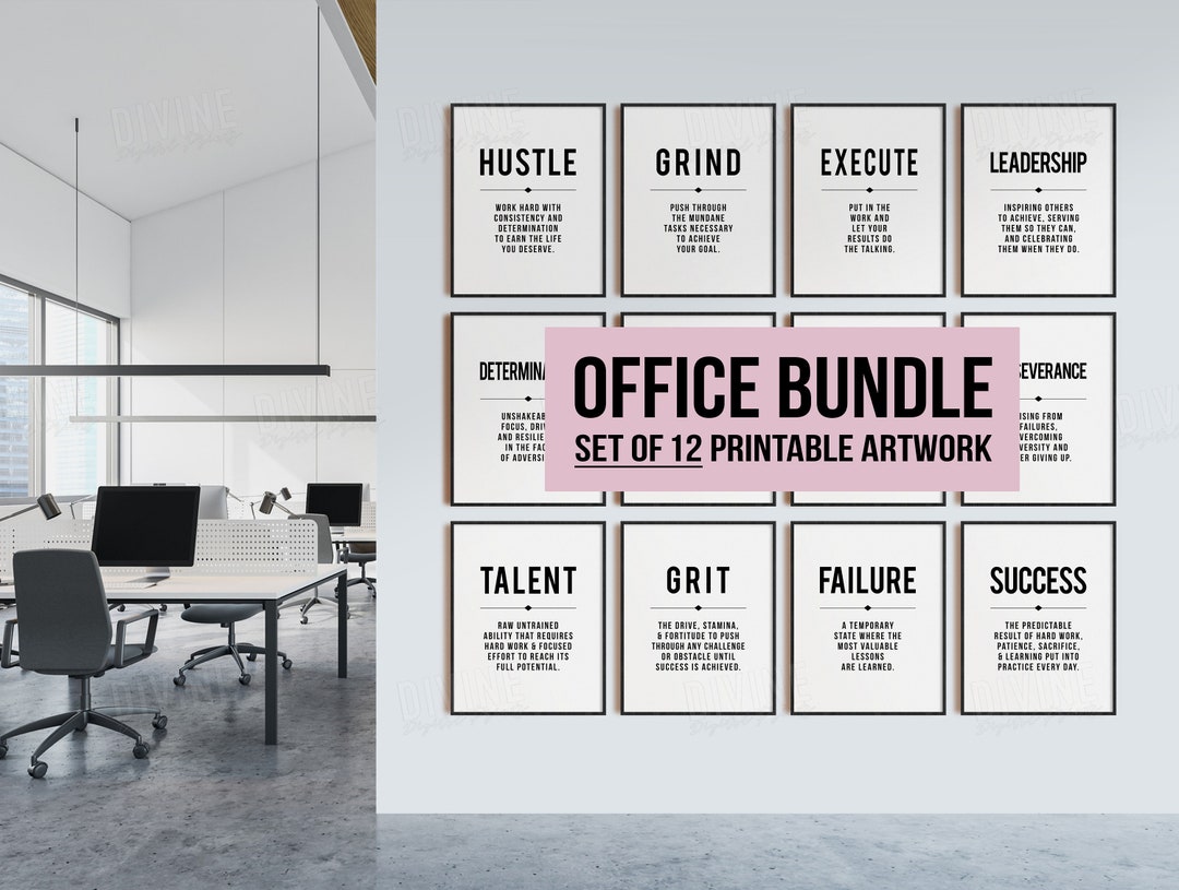 Motivational Wall Art Positive Prints Home Office Decor - Etsy Canada