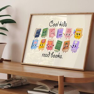 Classroom Reading Educational Poster, Library cool Kids Read Books ...