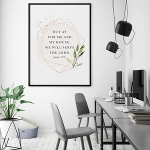 Joshua 24:15 Bible Verse Wall Art, Scripture Wall Art for Your ...
