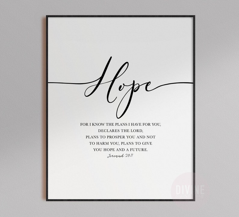 Farmhouse Home Decor Faith Grace Hope Bible Quotes Christian | Etsy