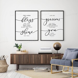 Numbers 6 Bible Verse NIV Wall Art Set of 2 Prints Christian - Etsy