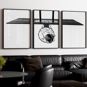 Basketball Hoop Poster, Basketball Coach Gift, Teen Room Decor, Sports ...