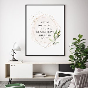 Joshua 24:15 Bible Verse Wall Art, Scripture Wall Art for Your ...