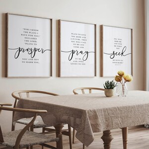 Jeremiah 29 11 Wall Art, Bible Verse Decor, Christian Home Decoration ...