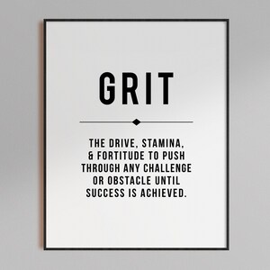Talent Grit Success Quote, Office Decor Set of 3 Prints, Large Poster ...