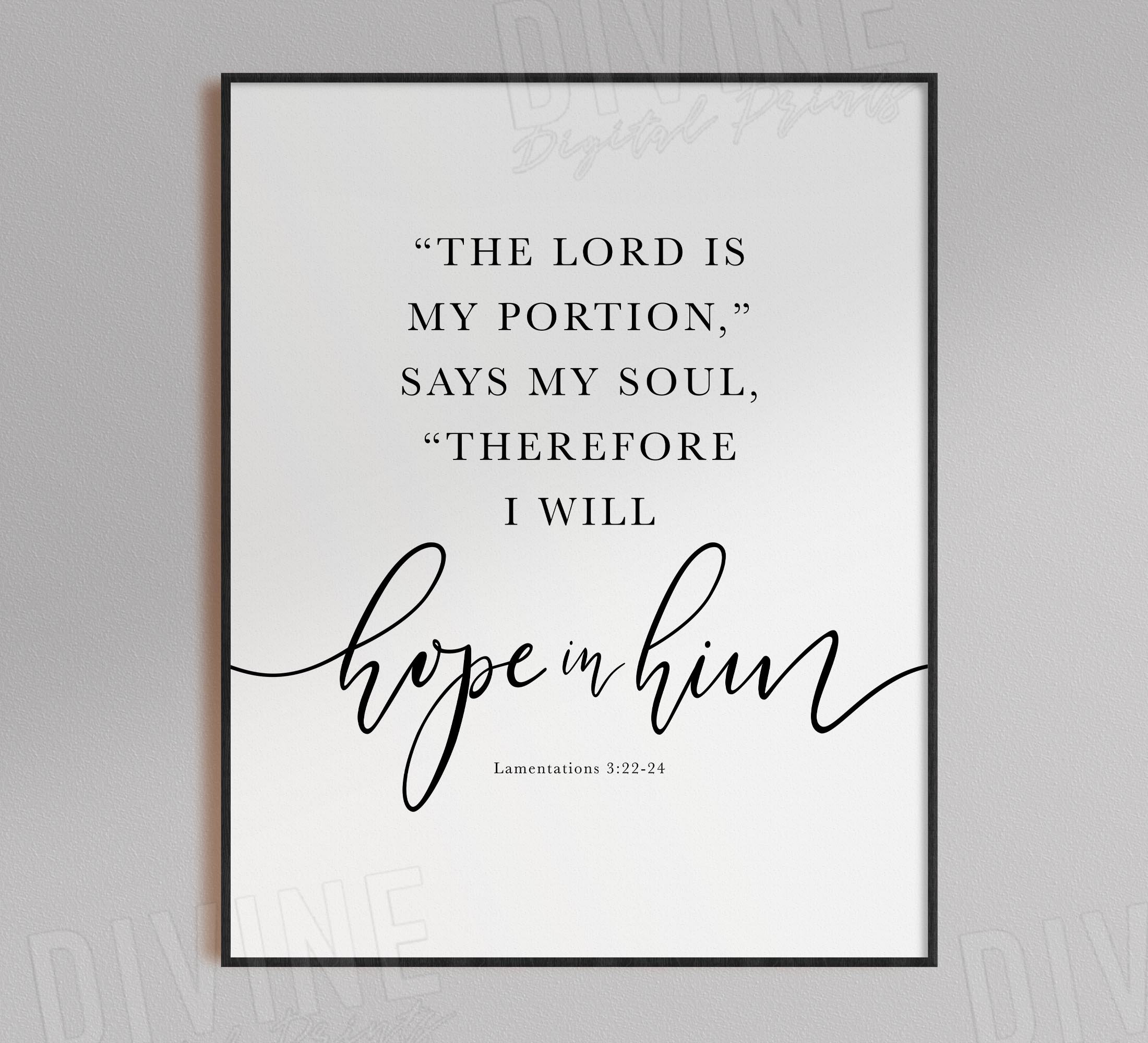 Lamentations 3 ESV Bible Verse Wall Art Popular Scripture - Etsy