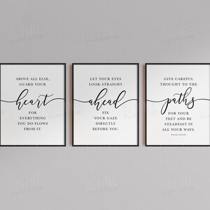 Guard Your Heart Bible Quote, Proverbs 4 23 NIV Wall Art, Scripture ...