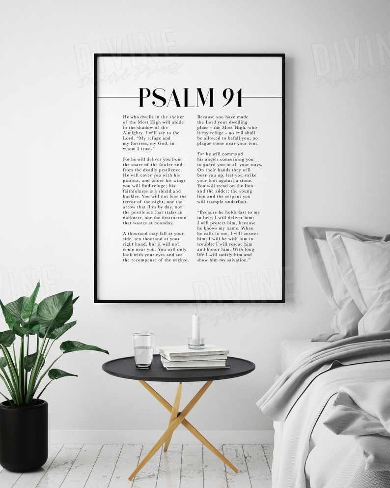 Christian Wall Art Psalm 91 ESV Bible Verse Home Decor He Etsy christian-wall-art-psalm-91-esv-bible-verse-home-decor-he-etsy