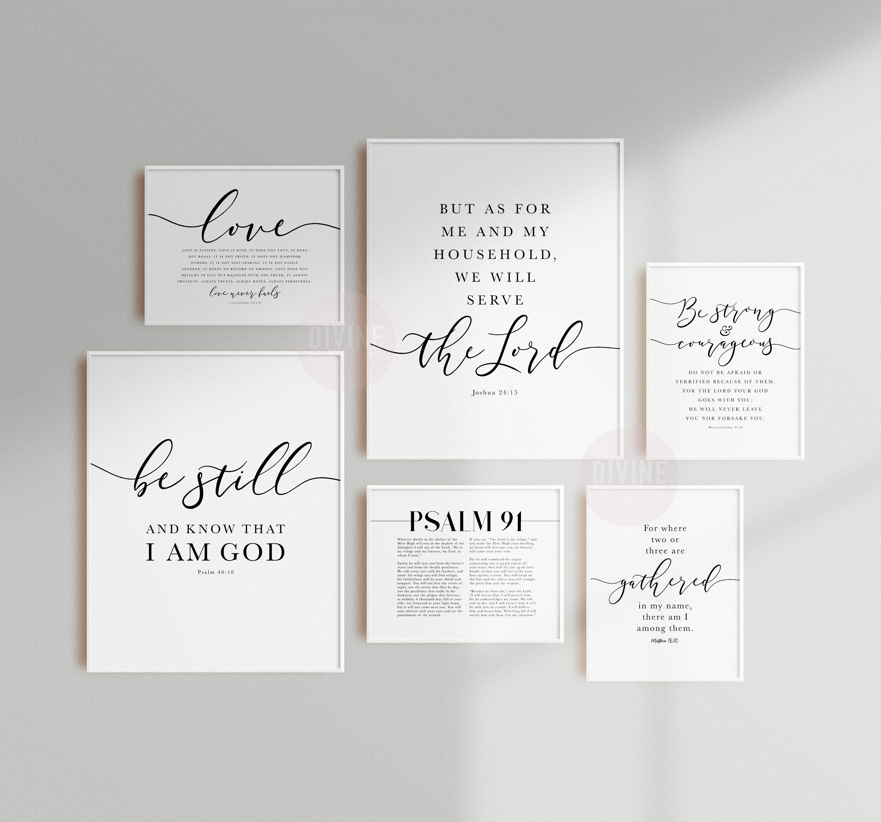 Scripture Gallery Set for Above Your Couch Christian Bedroom - Etsy ...