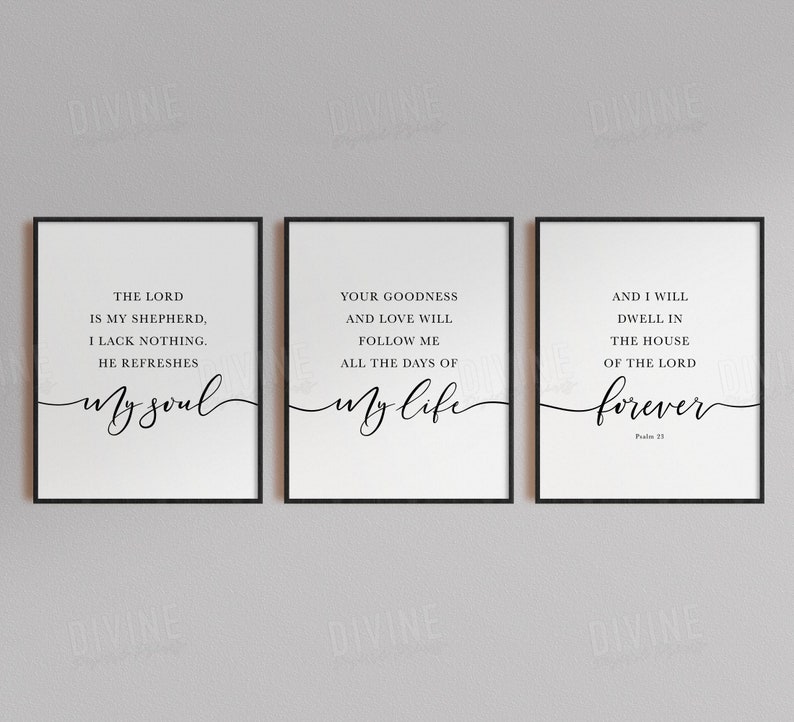 Psalm 23 NIV Bible Verse Wall Art the Lord is My Shepherd - Etsy Psalm 23 NIV Bible Verse Wall Art the Lord is My Shepherd - Etsy