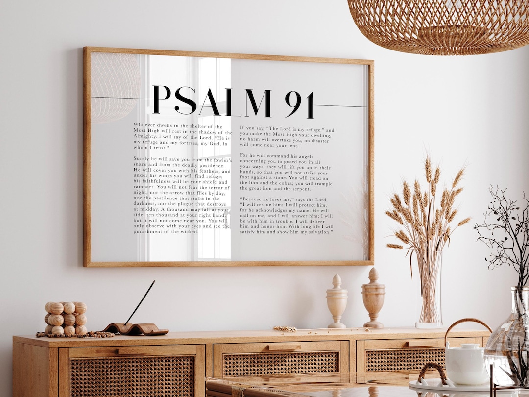 Psalm 91 Scripture Art: Christian Home Decor (digital Download) - Etsy