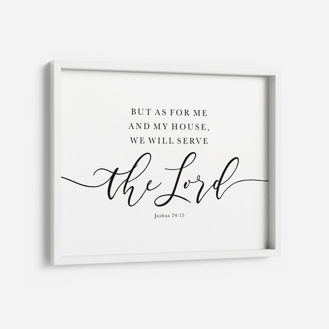 Horizontal Bible Verse Wall Art Joshua 24:15 but as for Me and - Etsy ...