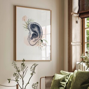 Ear Wall Art, Audiology Poster, Human Ear Anatomy Print, ENT Doctor ...