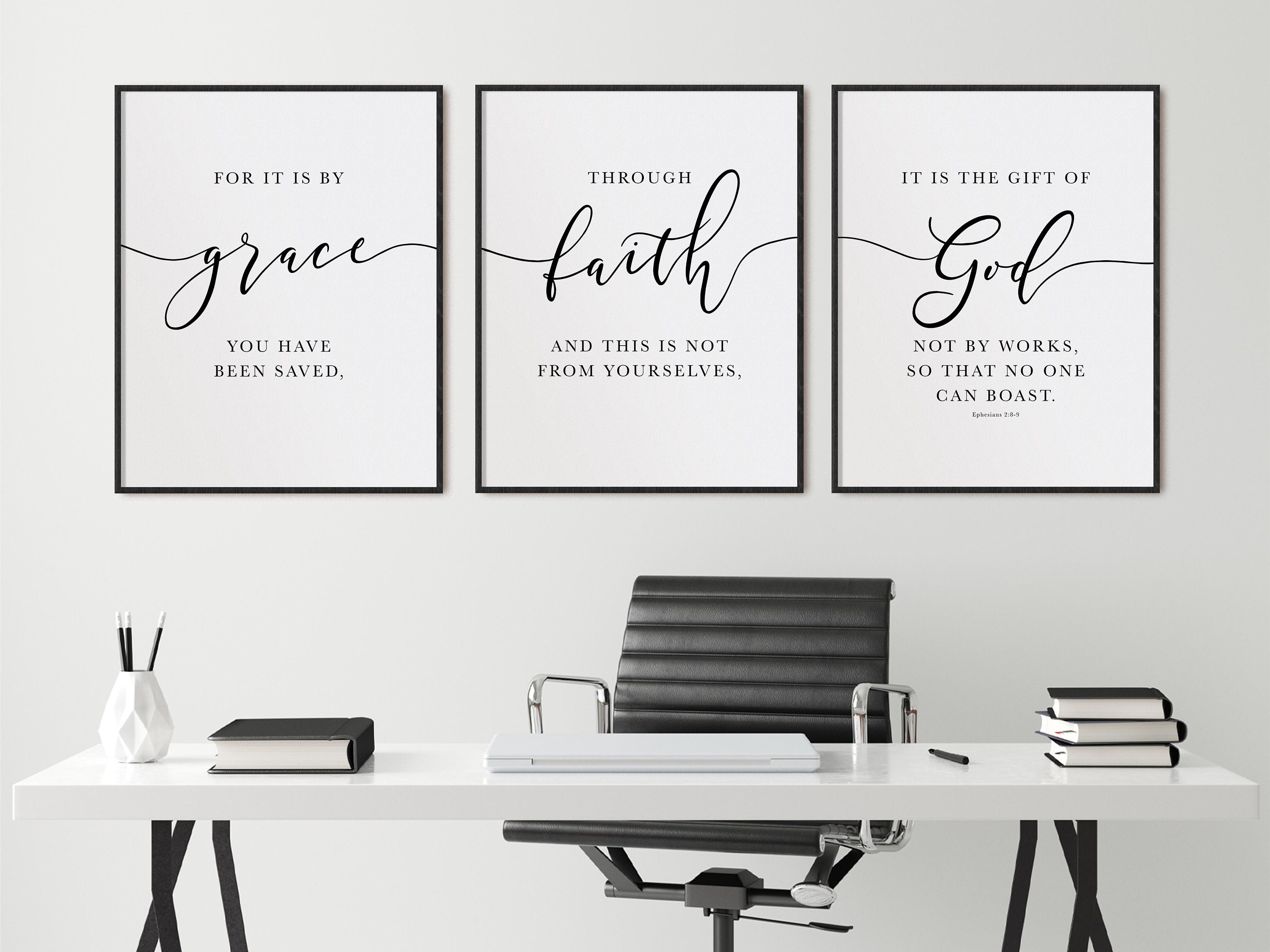 Bible Verse Art Scripture Wall Christian Decor Bedroom - Etsy Australia