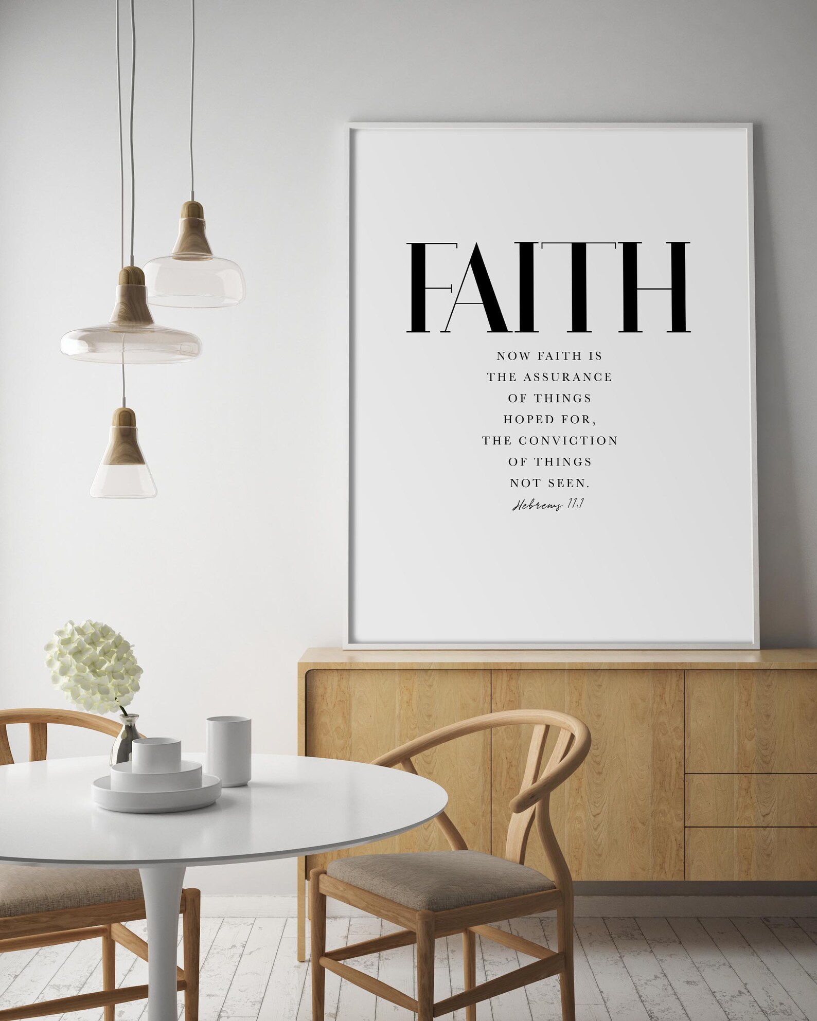 Bible Verse Wall Art Hebrews 11:1 ESV Faith Poster Christian | Etsy