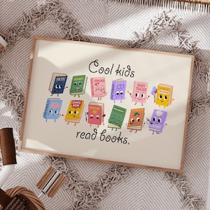 Classroom Reading Educational Poster, Library cool Kids Read Books ...