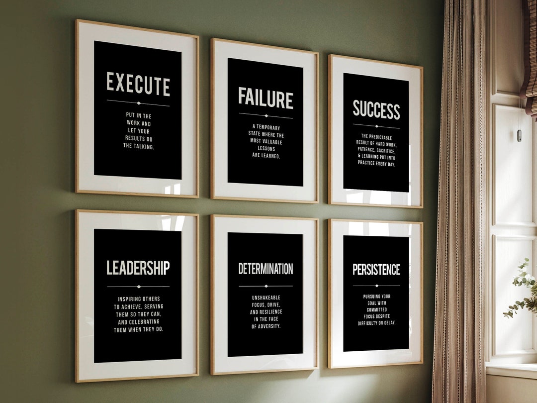 Leadership Wall Art Office Decor Success Poster Motivational Prints ...