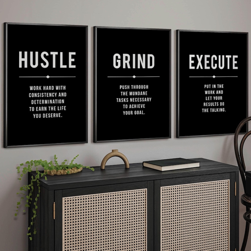 Hustle Poster - Etsy