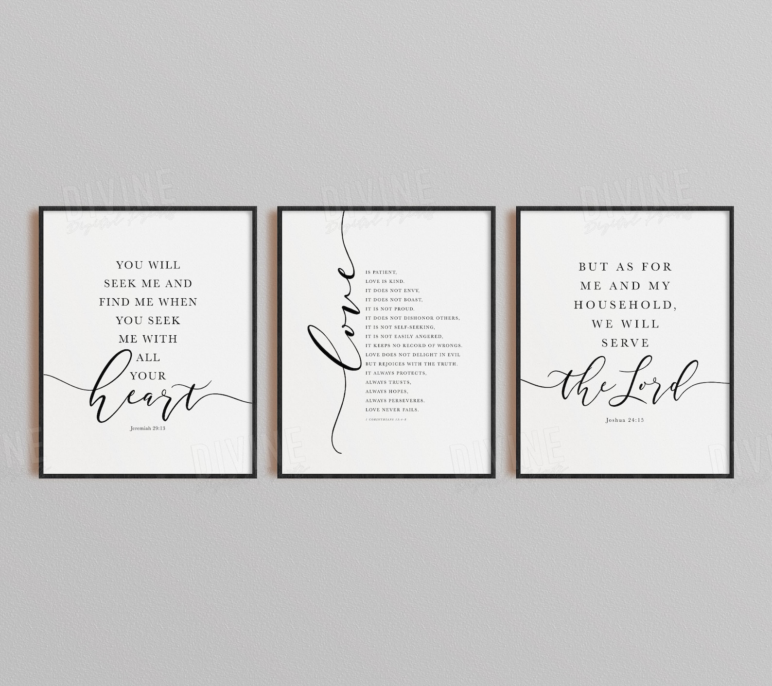 Christian Wall Art Bible Verse Quotes Popular NIV - Etsy