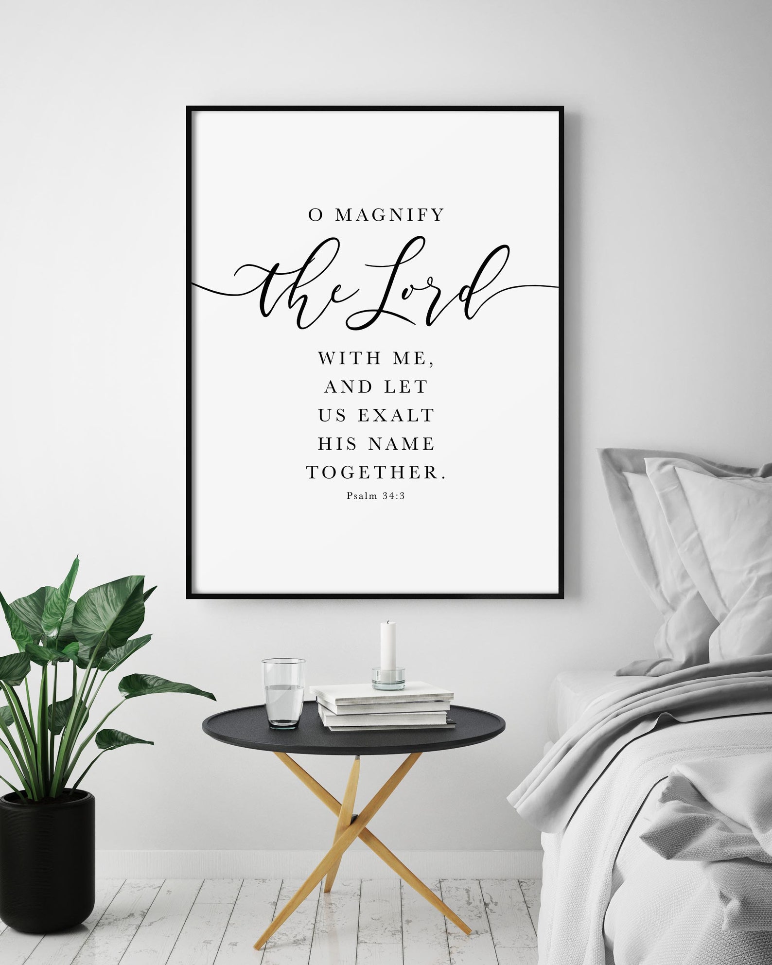 Psalm 34 KJV Bible Verse Quote Christian Wall Art Decor - Etsy