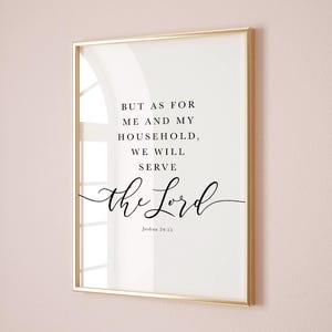 Bible Verse Wall Art Joshua 24:15 NIV but as for Me and My House, We ...