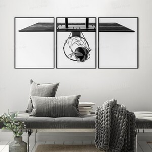 Basketball Hoop Poster, Basketball Coach Gift, NBA Wall Art, Teen Room ...