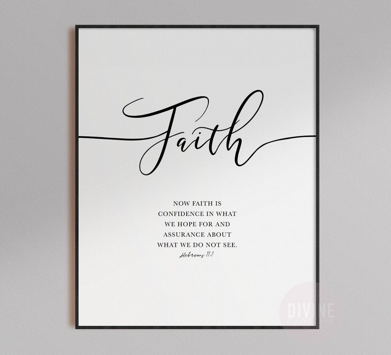 Farmhouse Home Decor Faith Grace Hope Bible Quotes Christian | Etsy