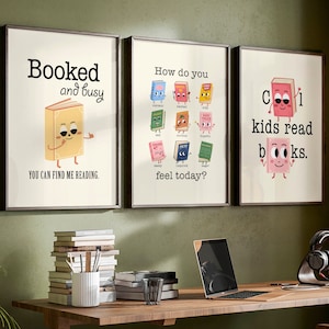 Retro Classroom Reading Nook Posters, Read More Books Prints, Cute ...