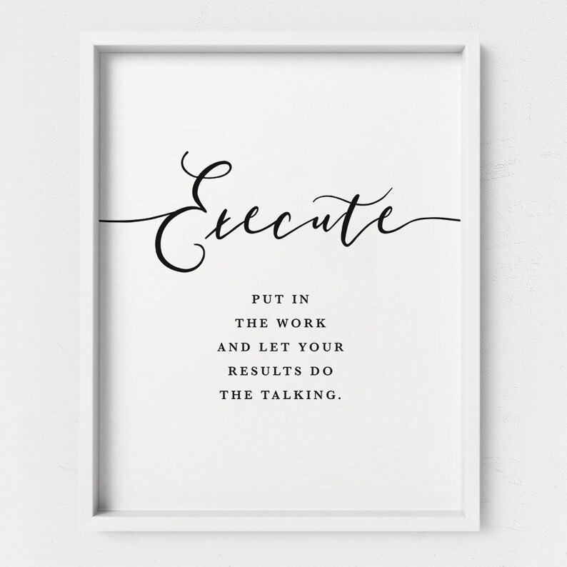 Execution Office Wall Art Execute Definition Print Girl Boss - Etsy