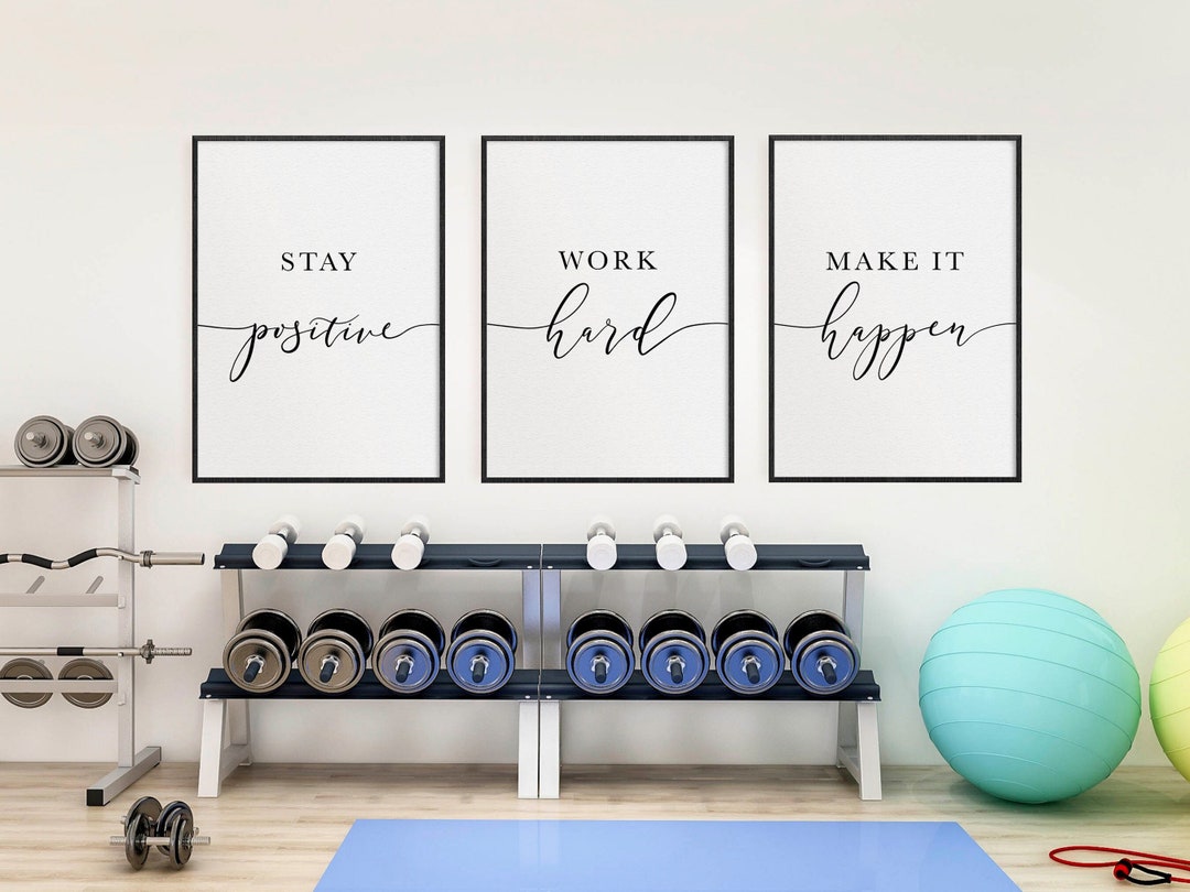 Gym Wall Decor Fitness Girl Gym Art Home Workout Room Print ...
